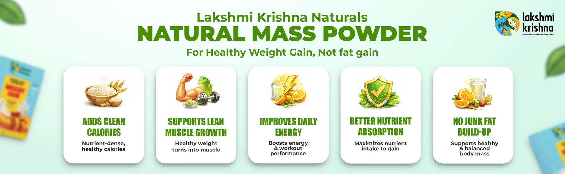 Natural Mass Powder for Weight Gainer Supplements | Lakshmi Krishna ...