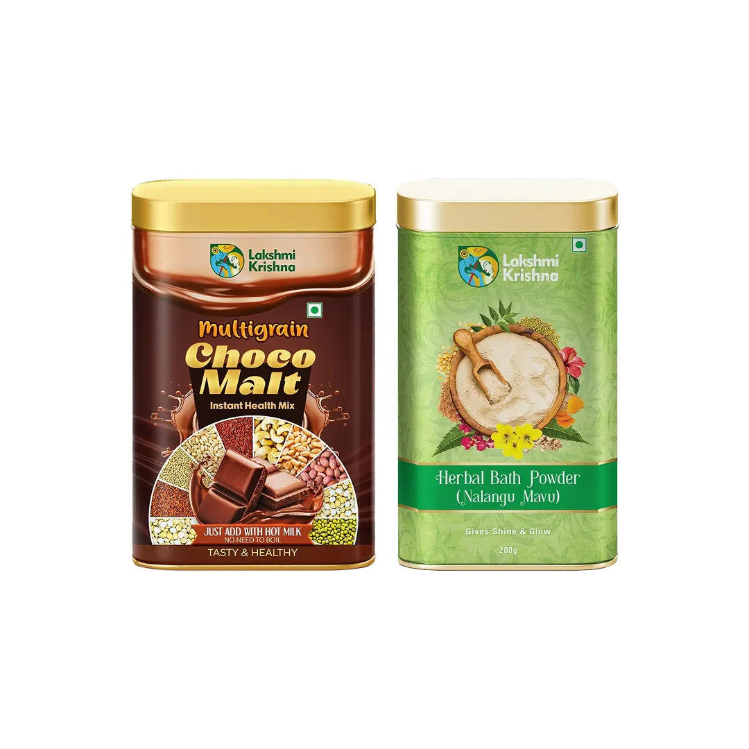 Multi Grain Choco Malt + Nalangu Maavu – Lakshmi Krishna Naturals